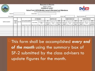 SCHOOL FORM 2 Daily Attendance Report of Learners | PPTX