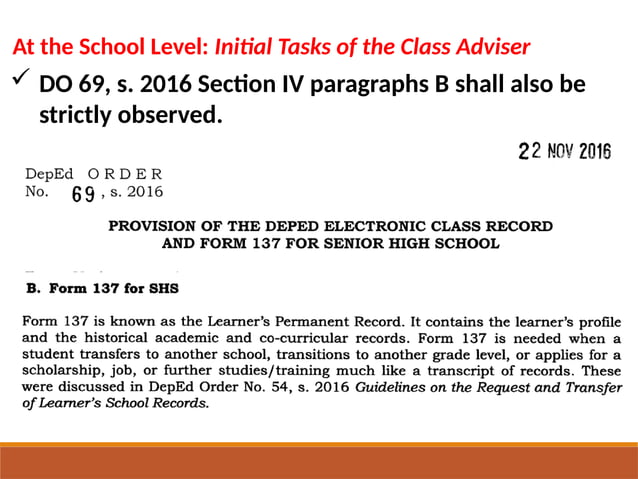 School Forms Checking and Guidelines 2024-2025.pptx | Educational ...