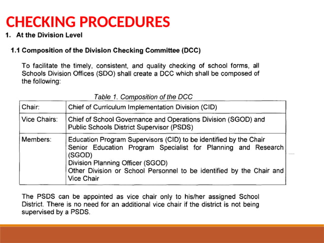 School Forms Checking and Guidelines 2024-2025.pptx | Educational ...