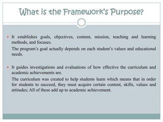 School framework presentation | PPTX