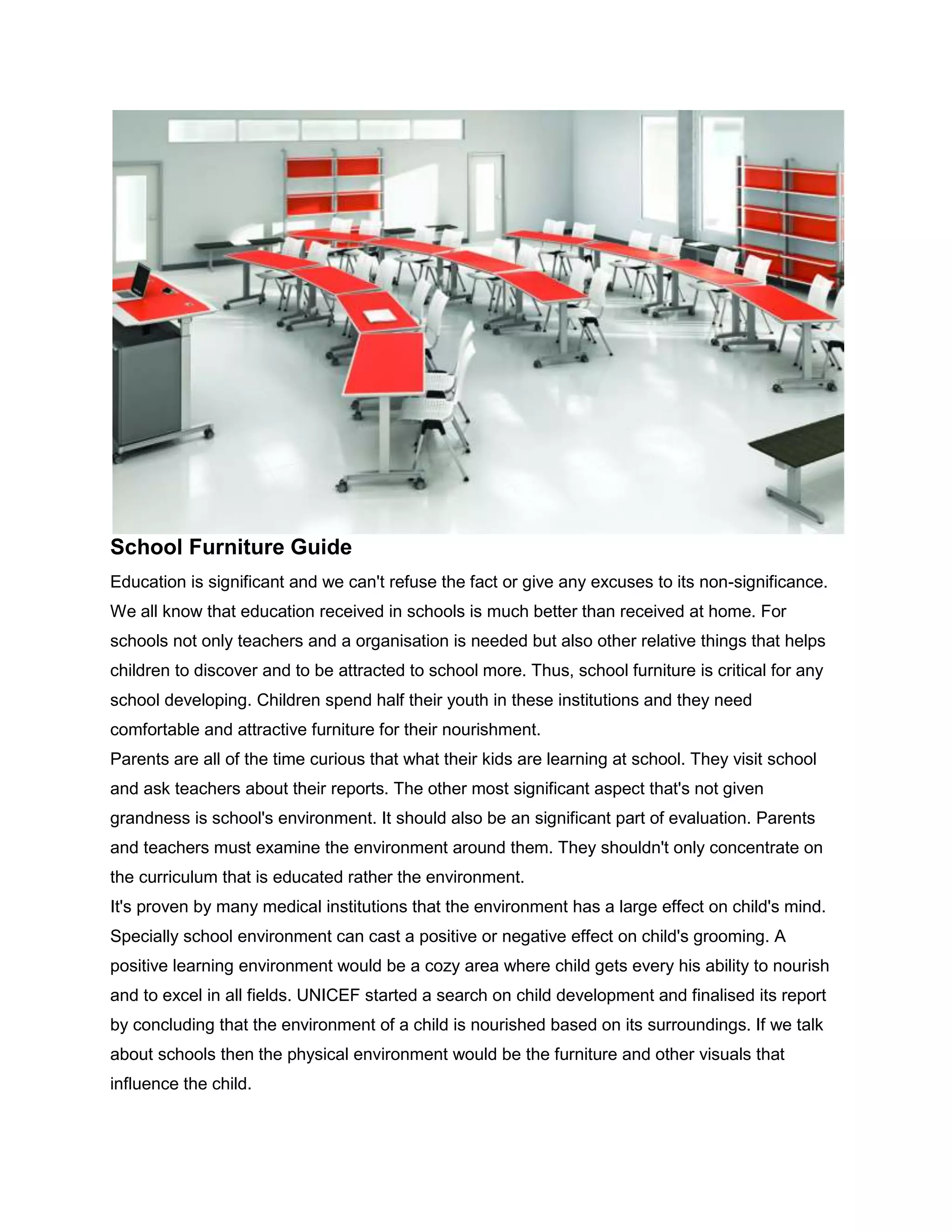 School furniture guide | DOCX