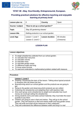 School garden lesson plans' book | PDF