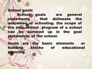 School goals | PPTX