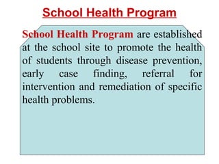 School health | PPT