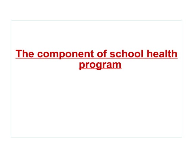 School health | PPT