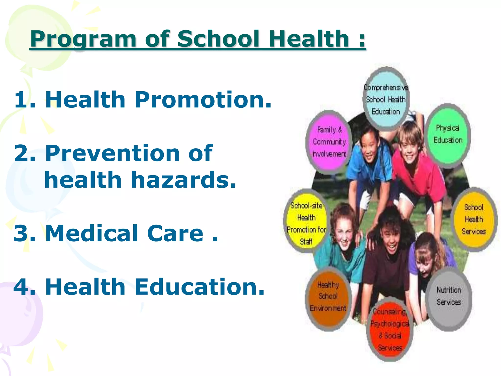 School health | PPT | Medical Tests | Medical Health