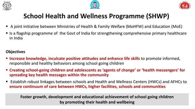 School Health and Wellness Programme -.pptx | Children\'s Health ...