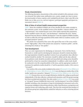 School health assessment tools a systematic review of measurement in ...
