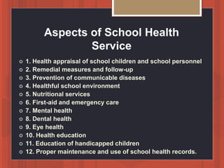 School health lecture ppt | PPTX