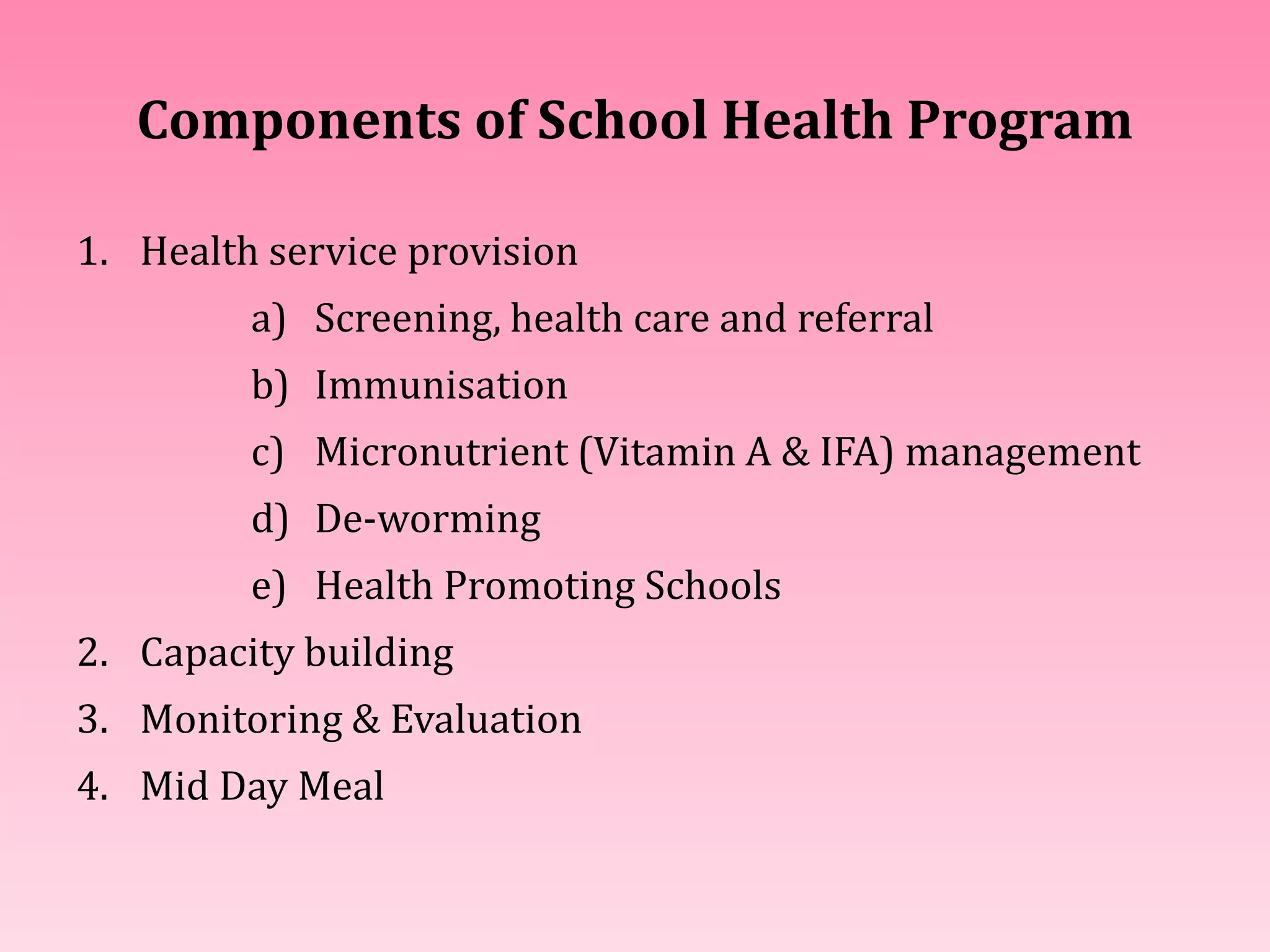 School health program | PPTX