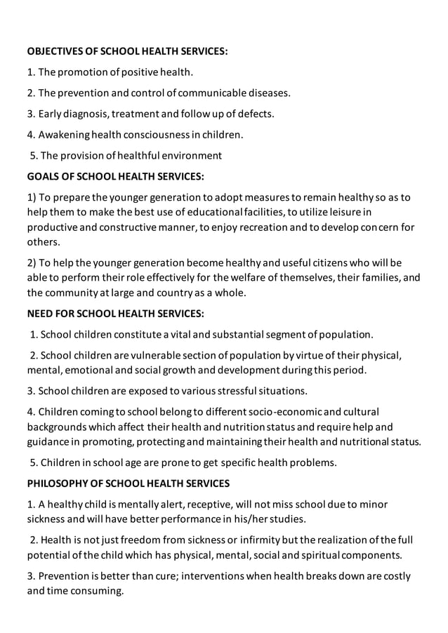 School health service | PDF