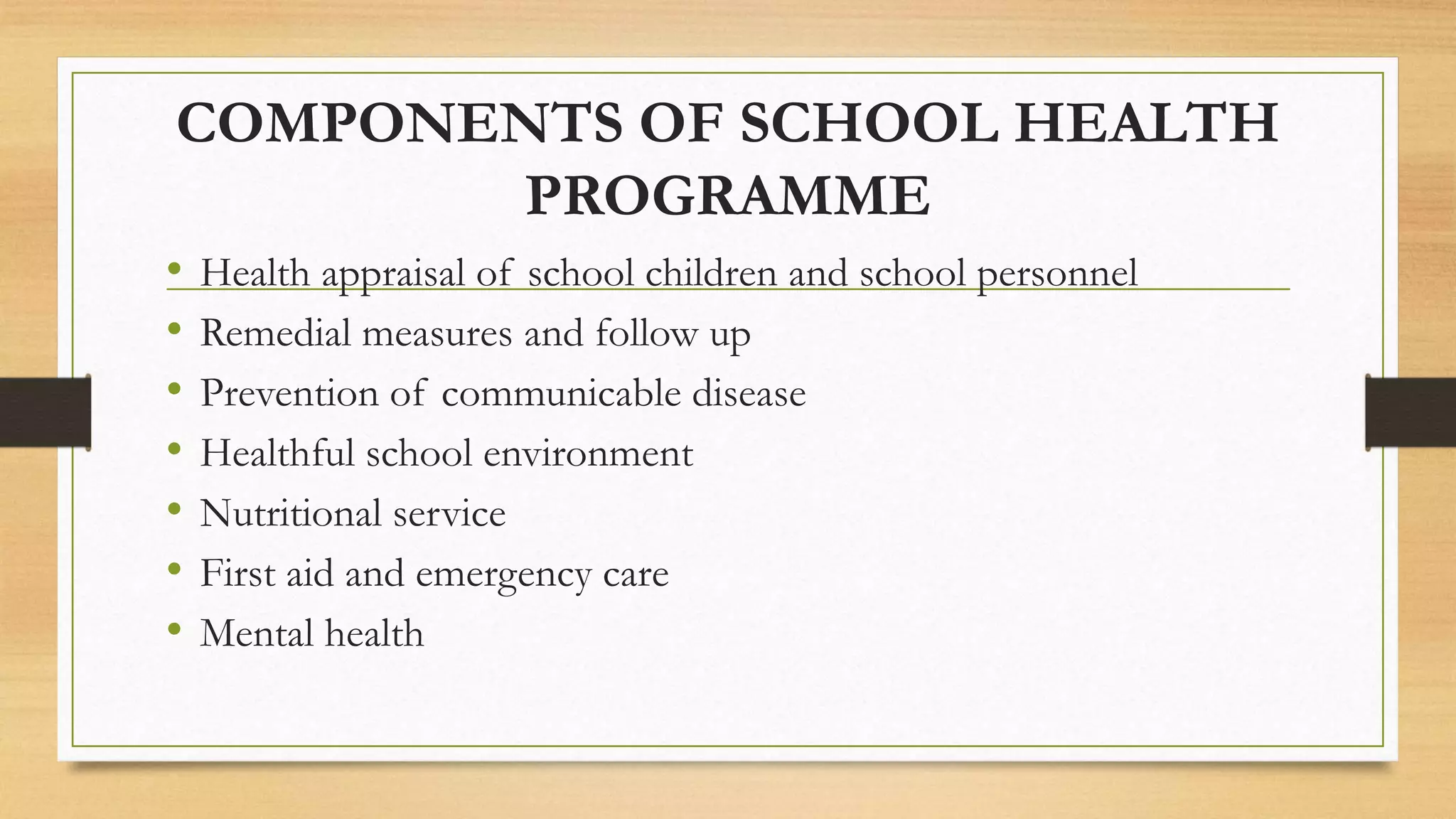 School health service ppt | PPTX
