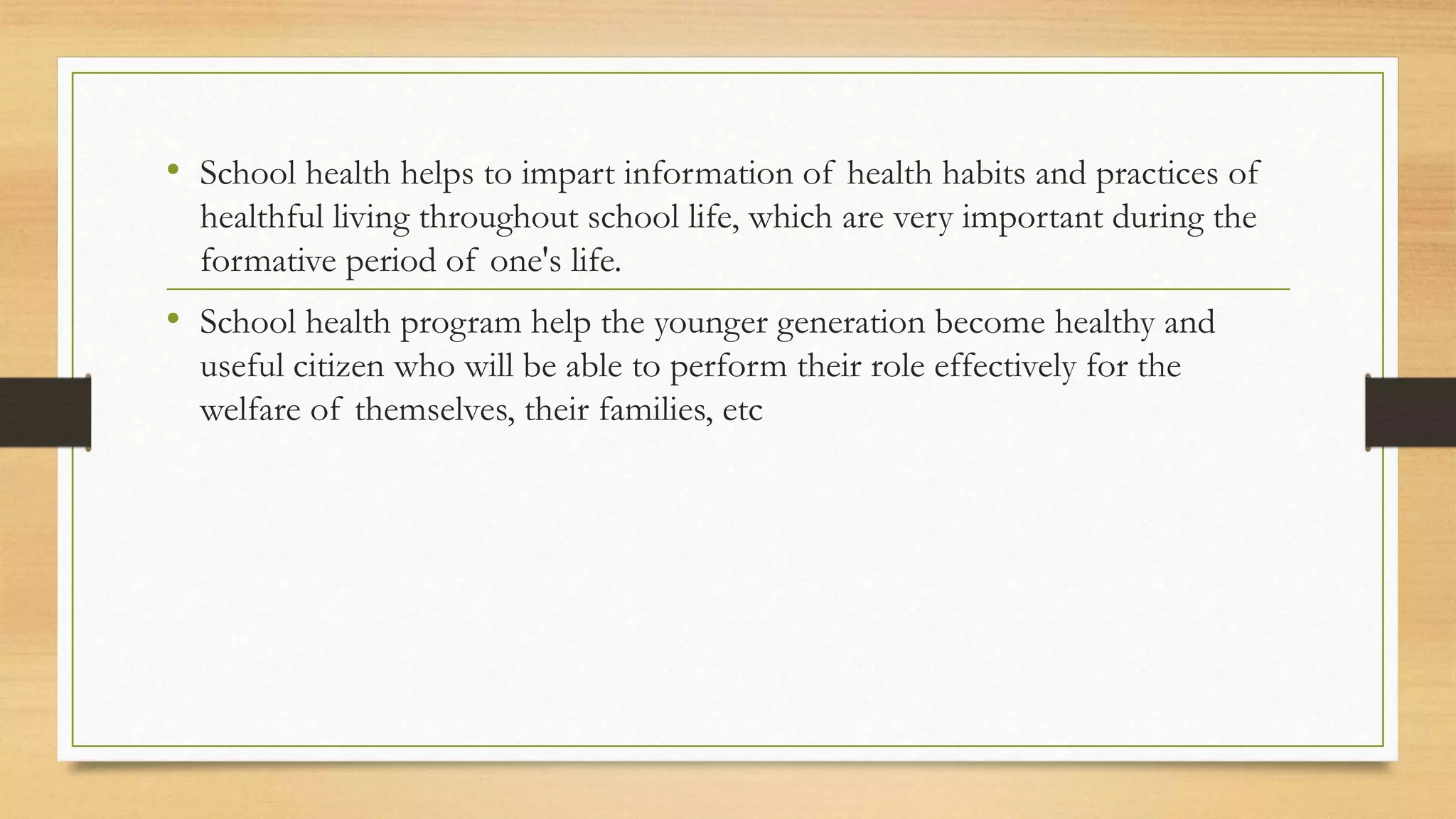 School health service ppt | PPTX