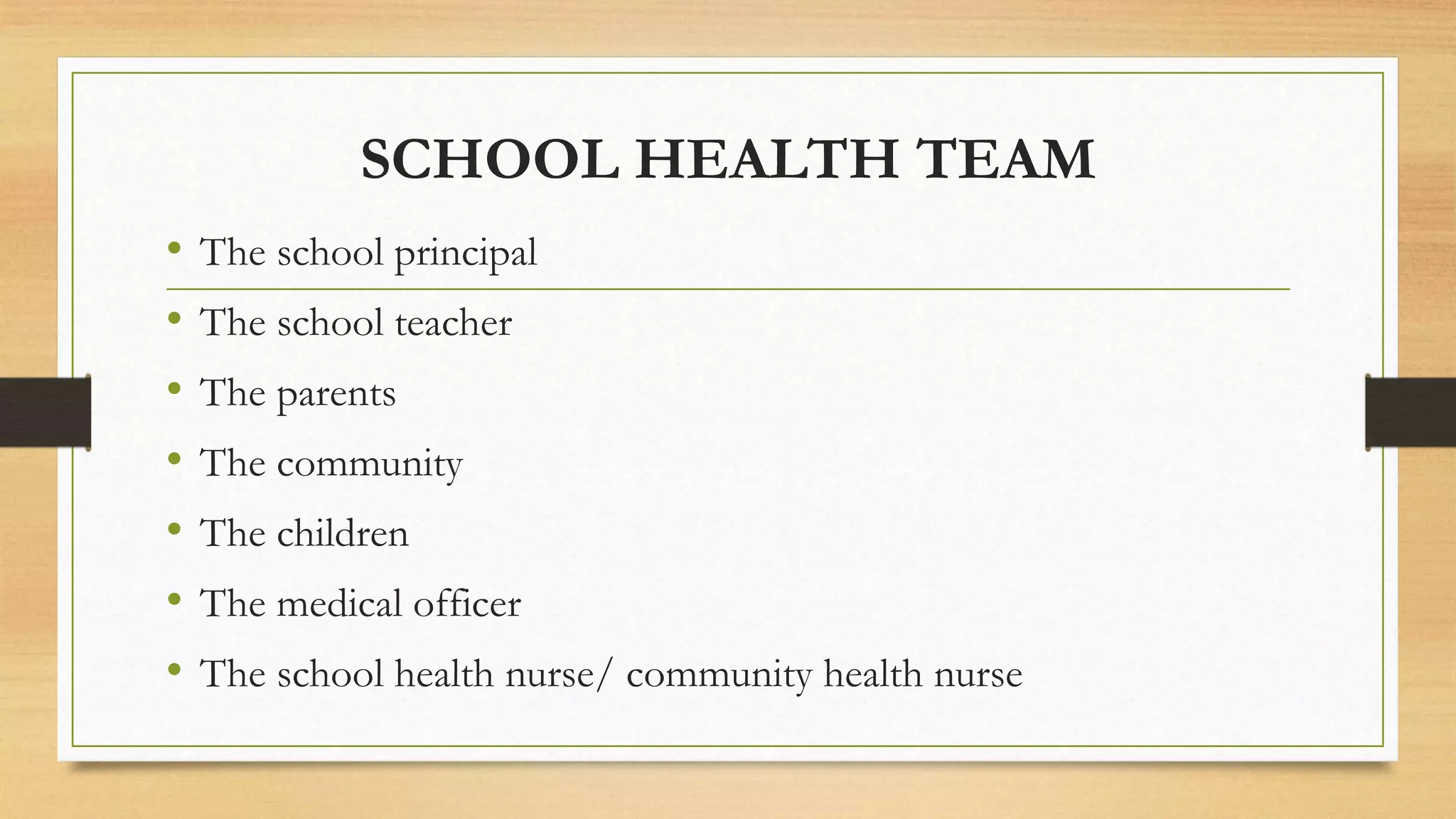 School health service ppt | PPTX