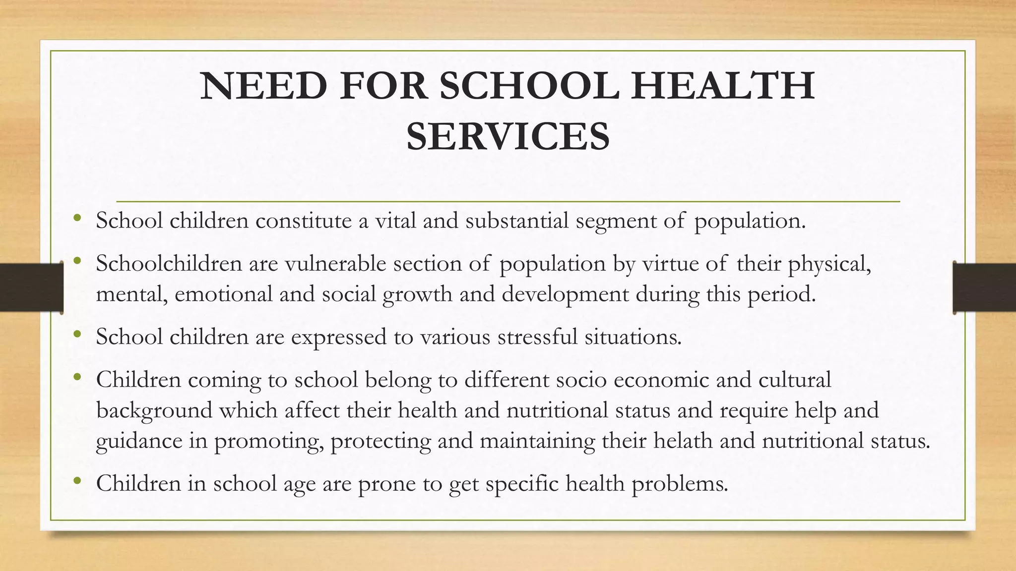 School health service ppt | PPTX