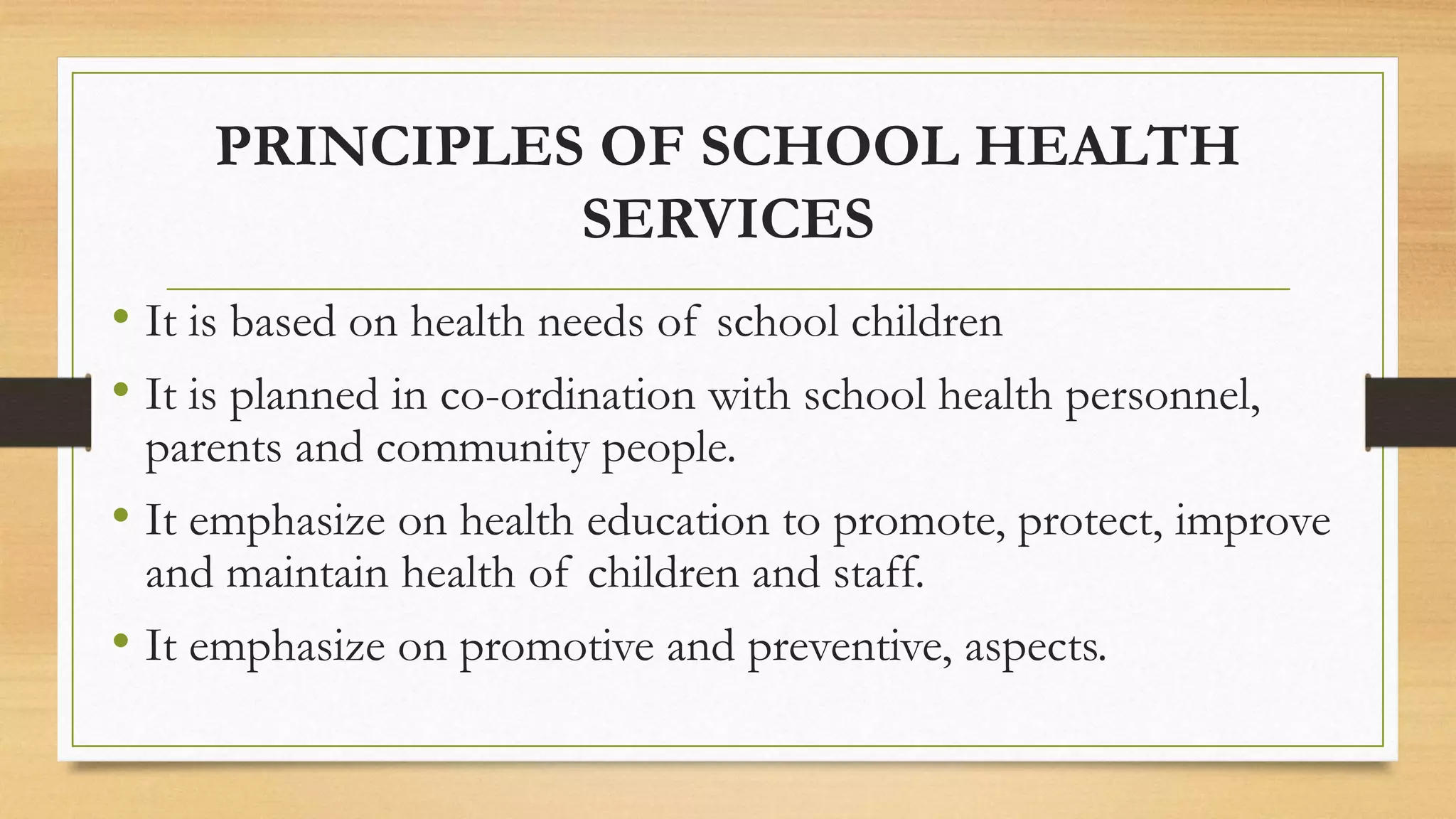 School health service ppt | PPTX