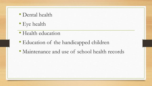 School health service ppt | PPTX | Children\'s Health | Healthy Living