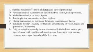 School health service ppt | PPTX