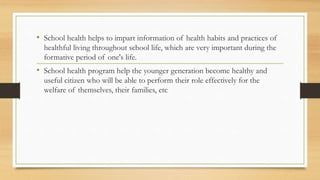 School health service ppt | PPTX