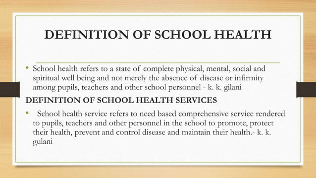 School health service ppt | PPTX | Children\'s Health | Healthy Living
