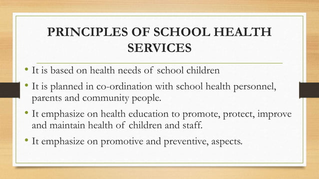 School health service ppt | PPTX | Children\'s Health | Healthy Living
