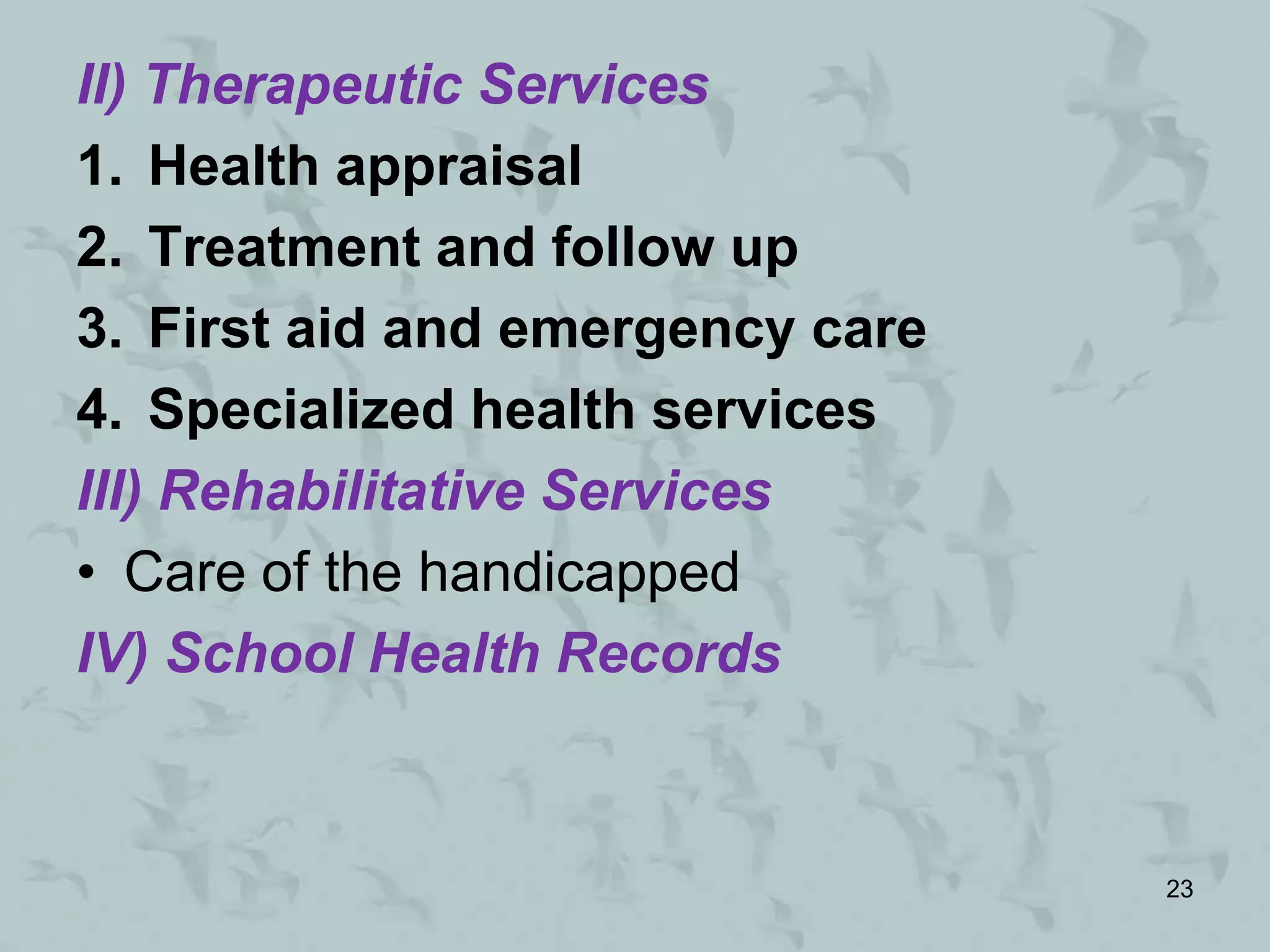 School health services | PPTX