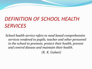 School health services | PPTX