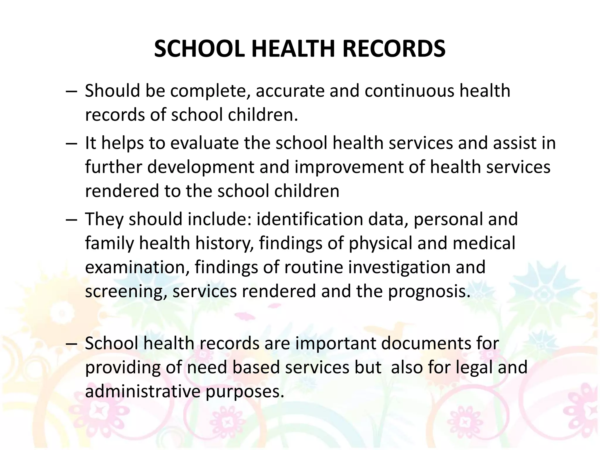 School health services | PPTX