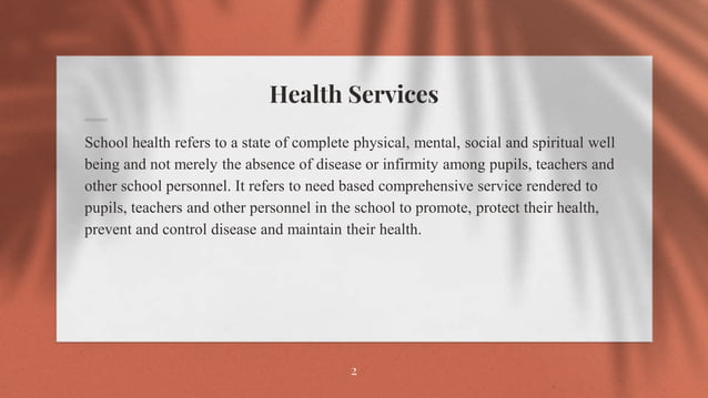School health services | PPT