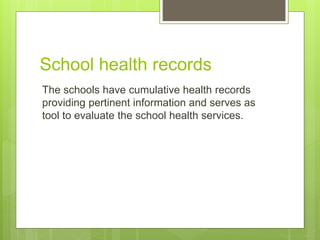 School health services | PPT