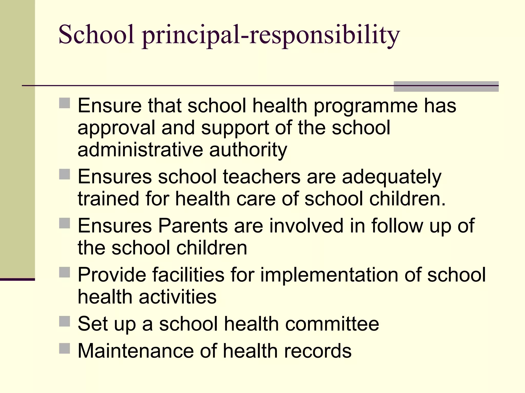 School health team & role of school health nurse | PPT