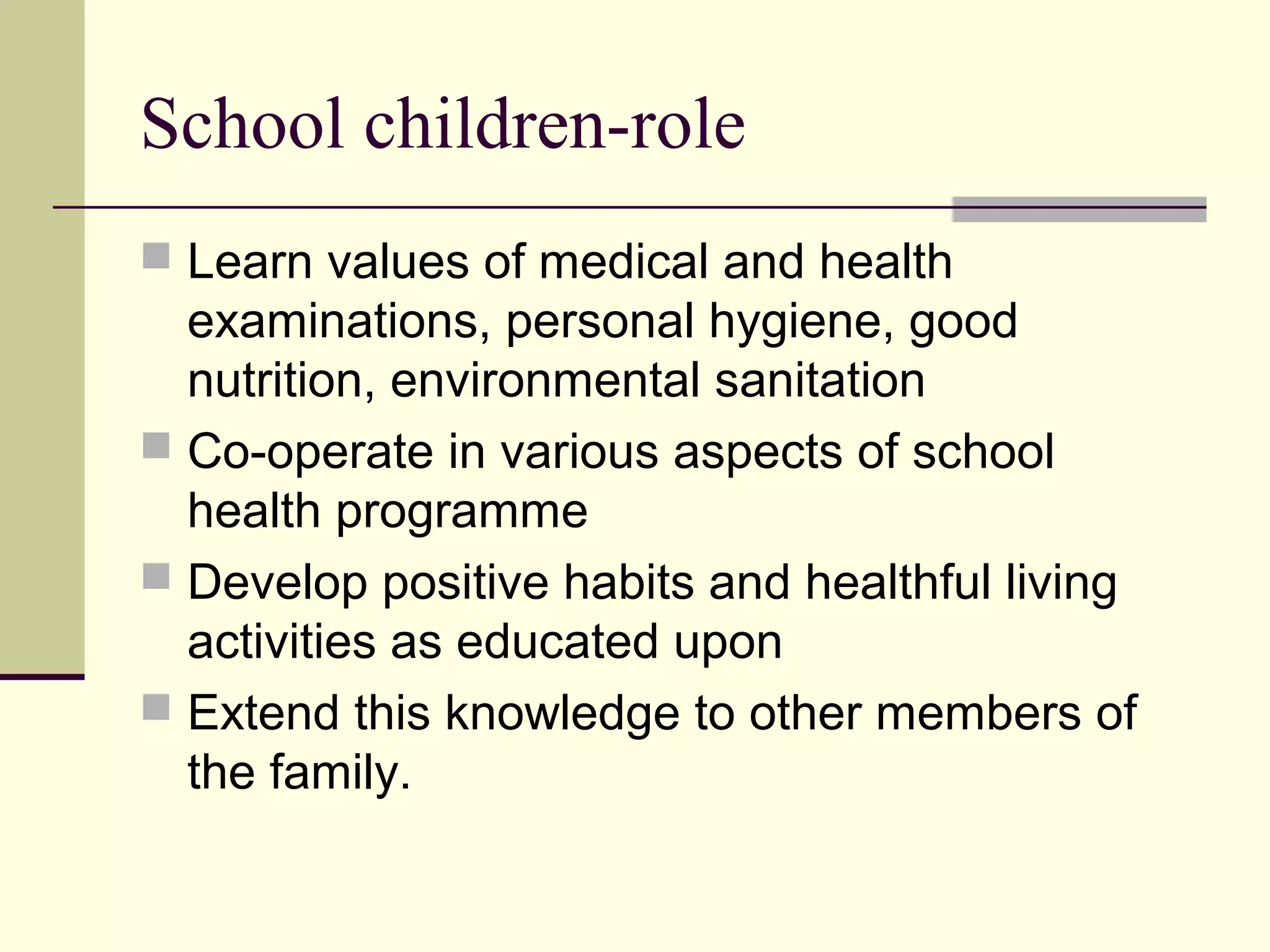 School health team & role of school health nurse | PPT