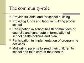 School health team & role of school health nurse | PPT