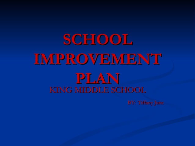 School improvement plan | PPT