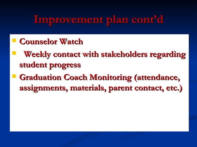 School improvement plan | PPT