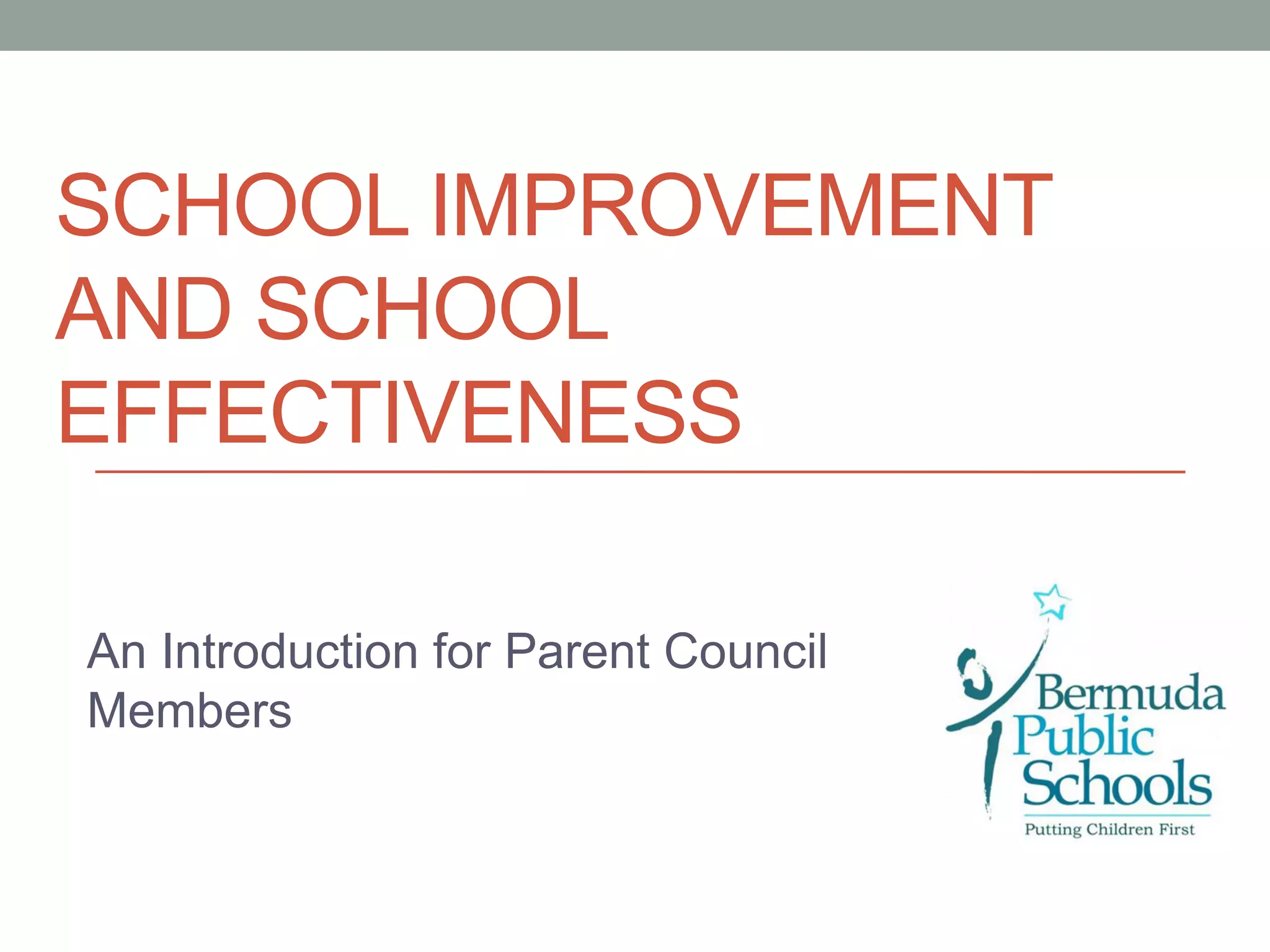 School Improvement Plan Presentation for Parent Councils - Ministry of ...