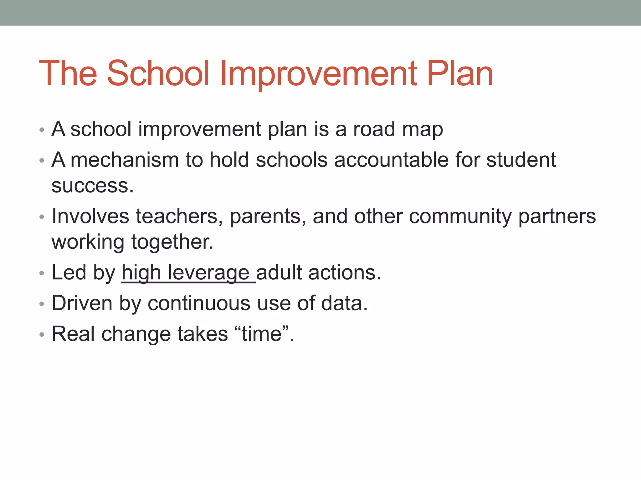 School Improvement Plan Presentation for Parent Councils - Ministry of ...