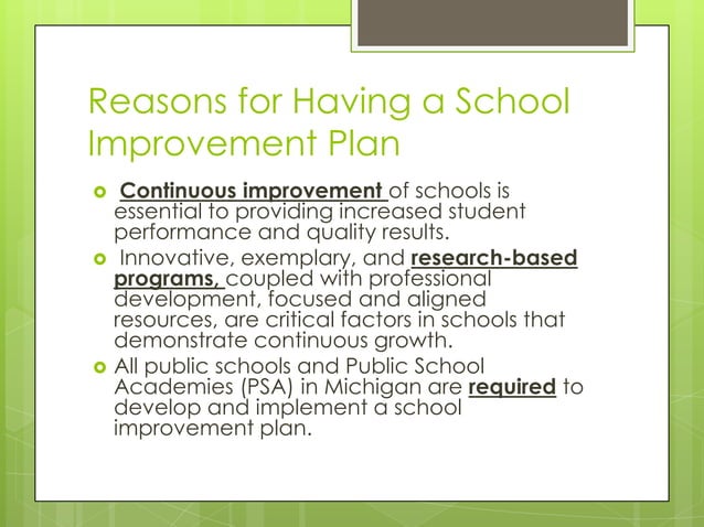 School improvement power point | PPTX