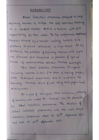 School induction program report | PDF