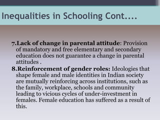 B.Ed. # Schooling of girls : Gender,School and Society | PPTX | Debated ...