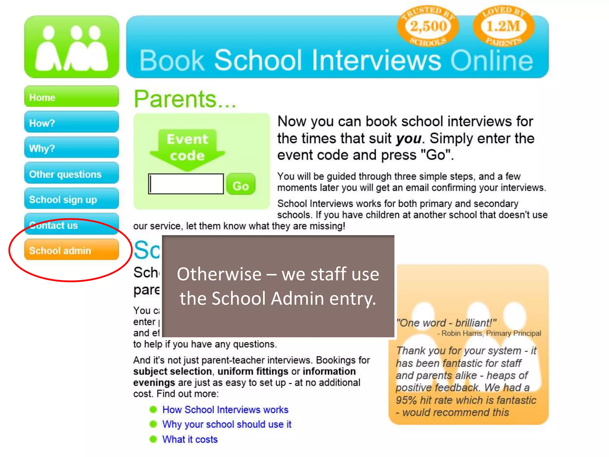 School interviews Electronic Booking | PPTX