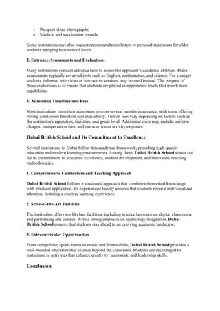 Understanding Academic Frameworks in Dubai: Structure, Benefits & Admission | PDF