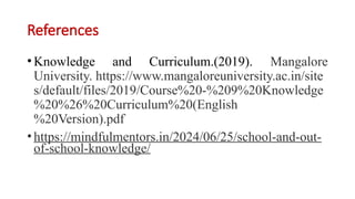 School Knowledge and Out- of-School Knowledge | PPT