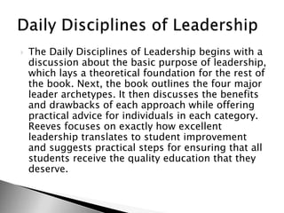 School Leaders and The Daily Disciplines of Leadership | PPTX