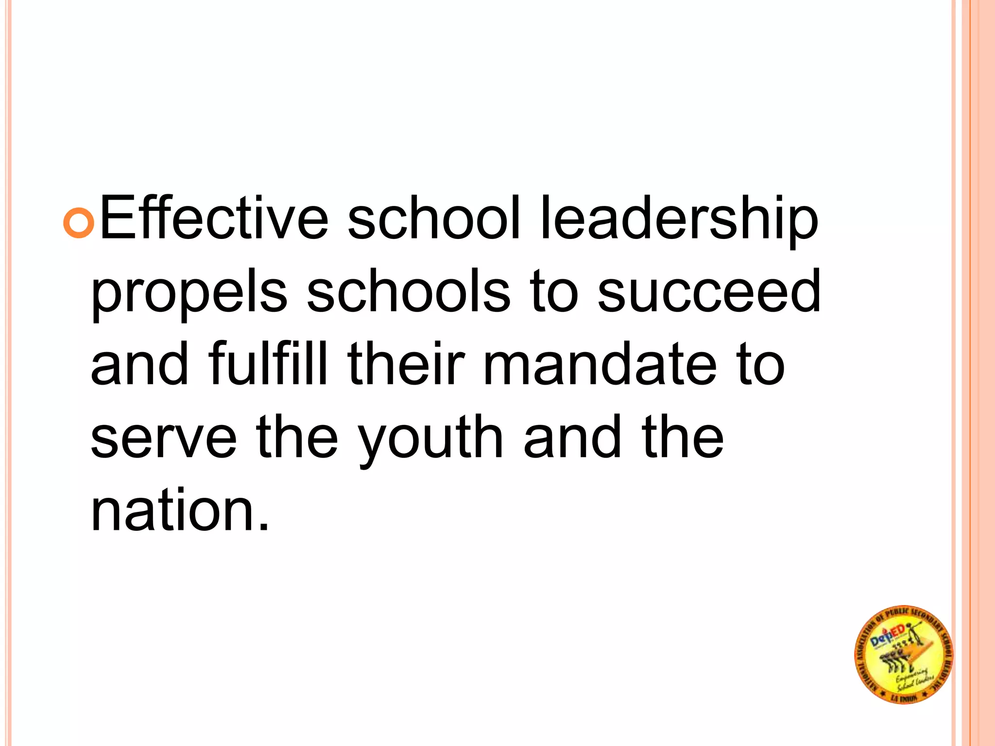 Effective School leadership | PPTX