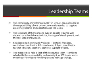 School leadership and ict (week 1) | PPTX
