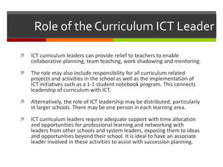 School leadership and ict (week 1) | PPTX