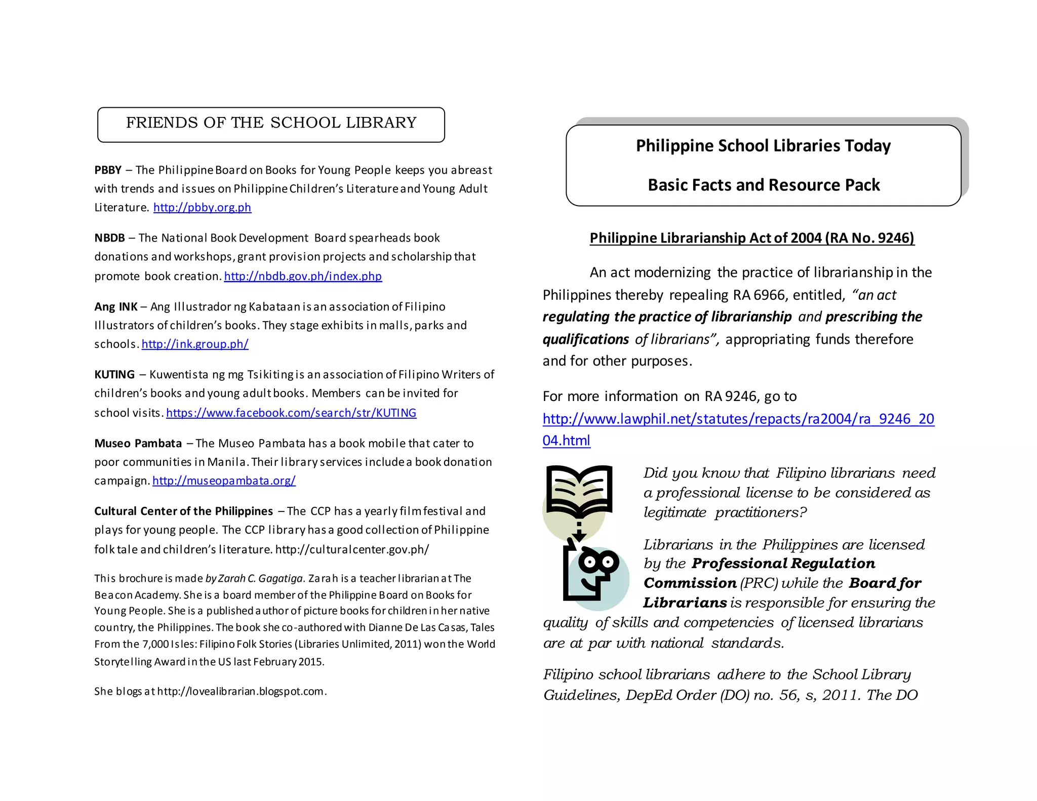 Philippine School Libraries Brochure | PPT