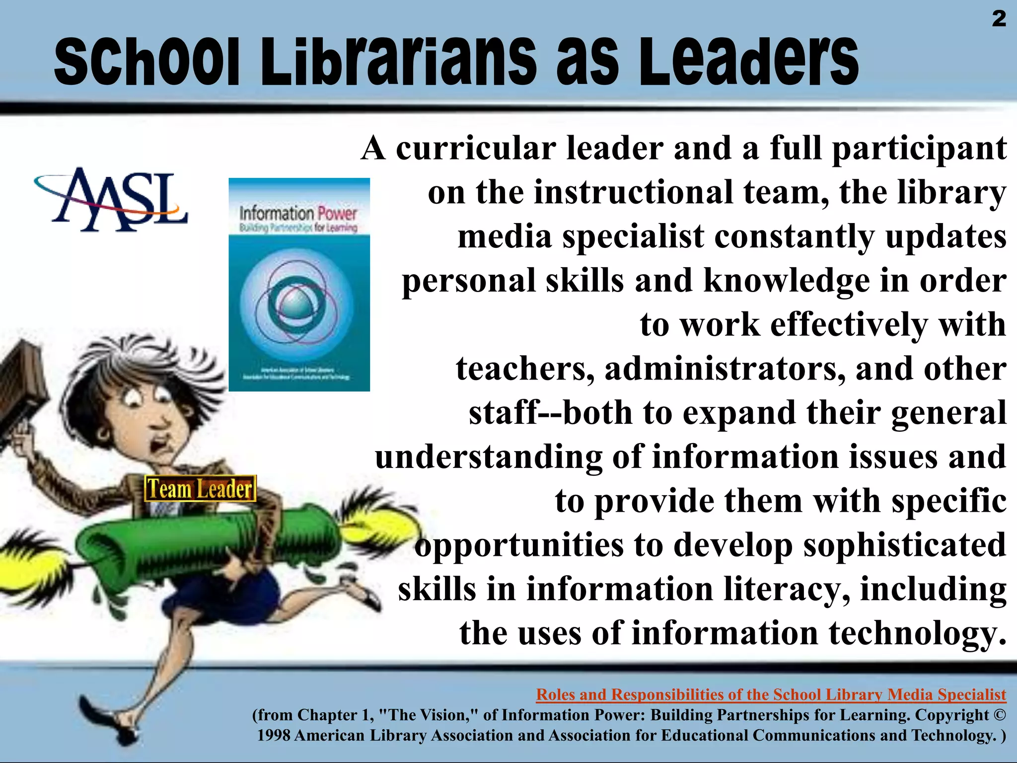 School librarian leadership | PPT