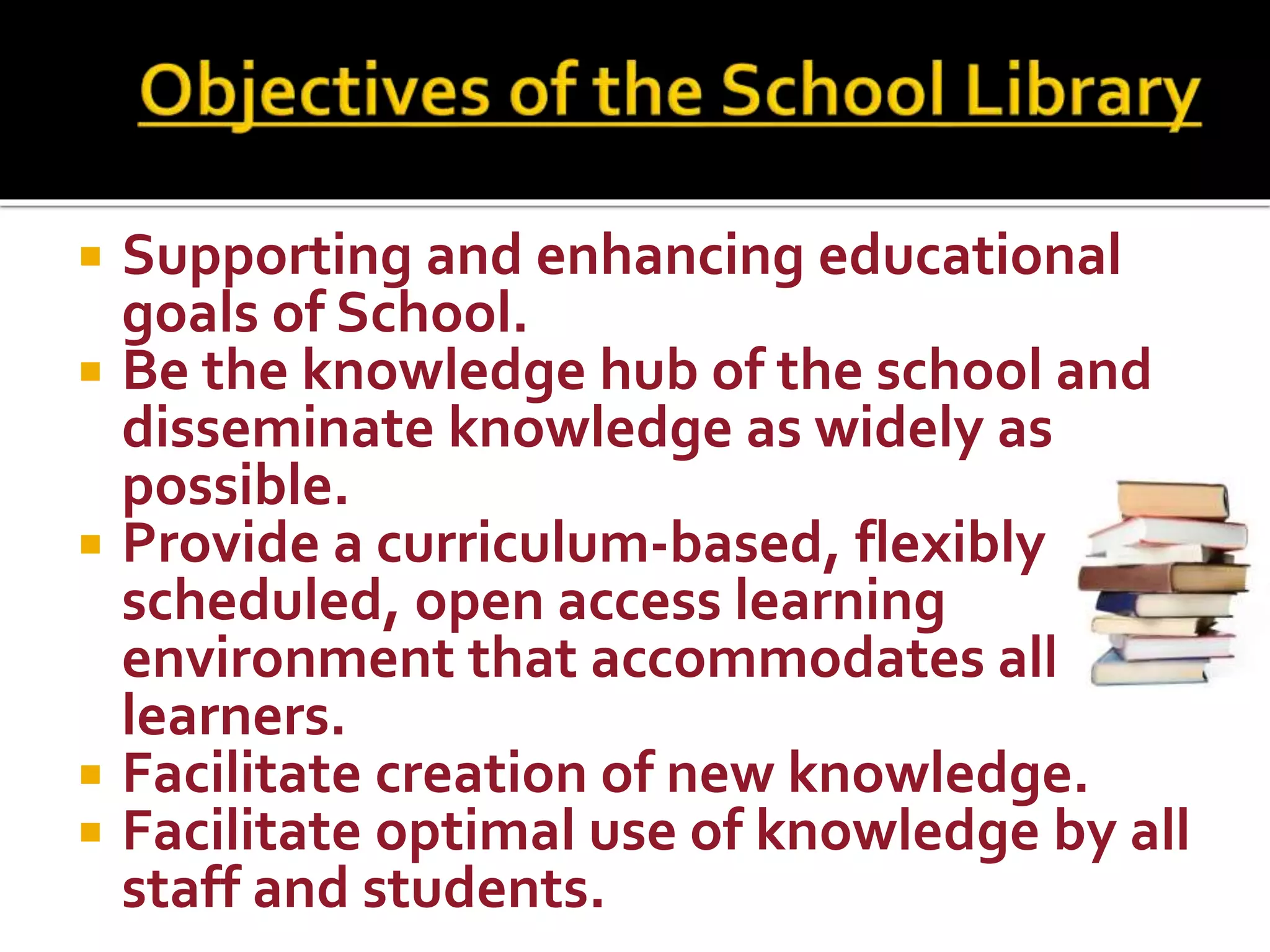School library | PPTX | Education